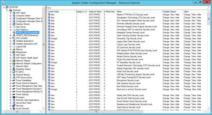 How to Inventory HP BIOS and UEFI Settings with ConfigMgr | Mike's Tech ...