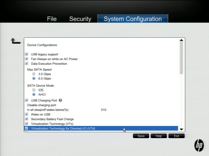 HP BIOS Screens | Mike's Tech Blog