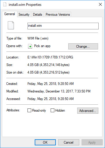 Optimizing Win10 OS Upgrade WIM Sizes | Mike's Tech Blog